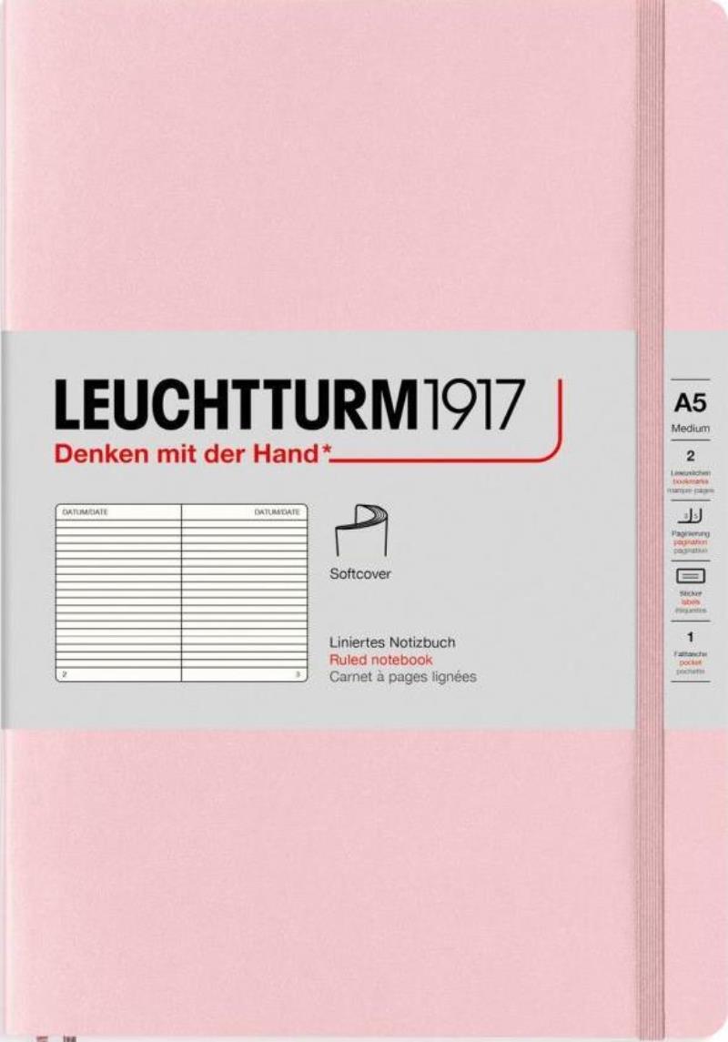 CUADERNO mediano líneas (A5) color rosa pastel - Librerías Gandhi