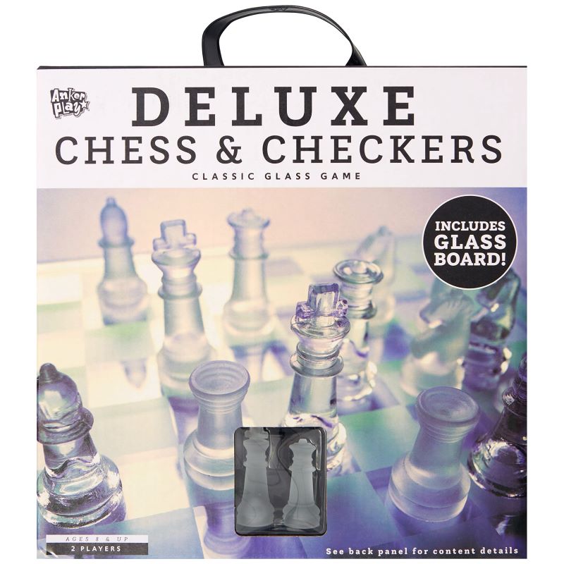 Glass chess and checkers set - Librerías Gandhi