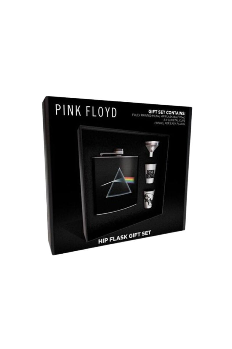 SET PINK FLOYD - DSOM (HIP FLASK. 2 CUPS & FUNNEL) - Librerías Gandhi