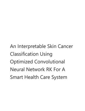 An Interpretable Skin Cancer Classification Using Optimized ...