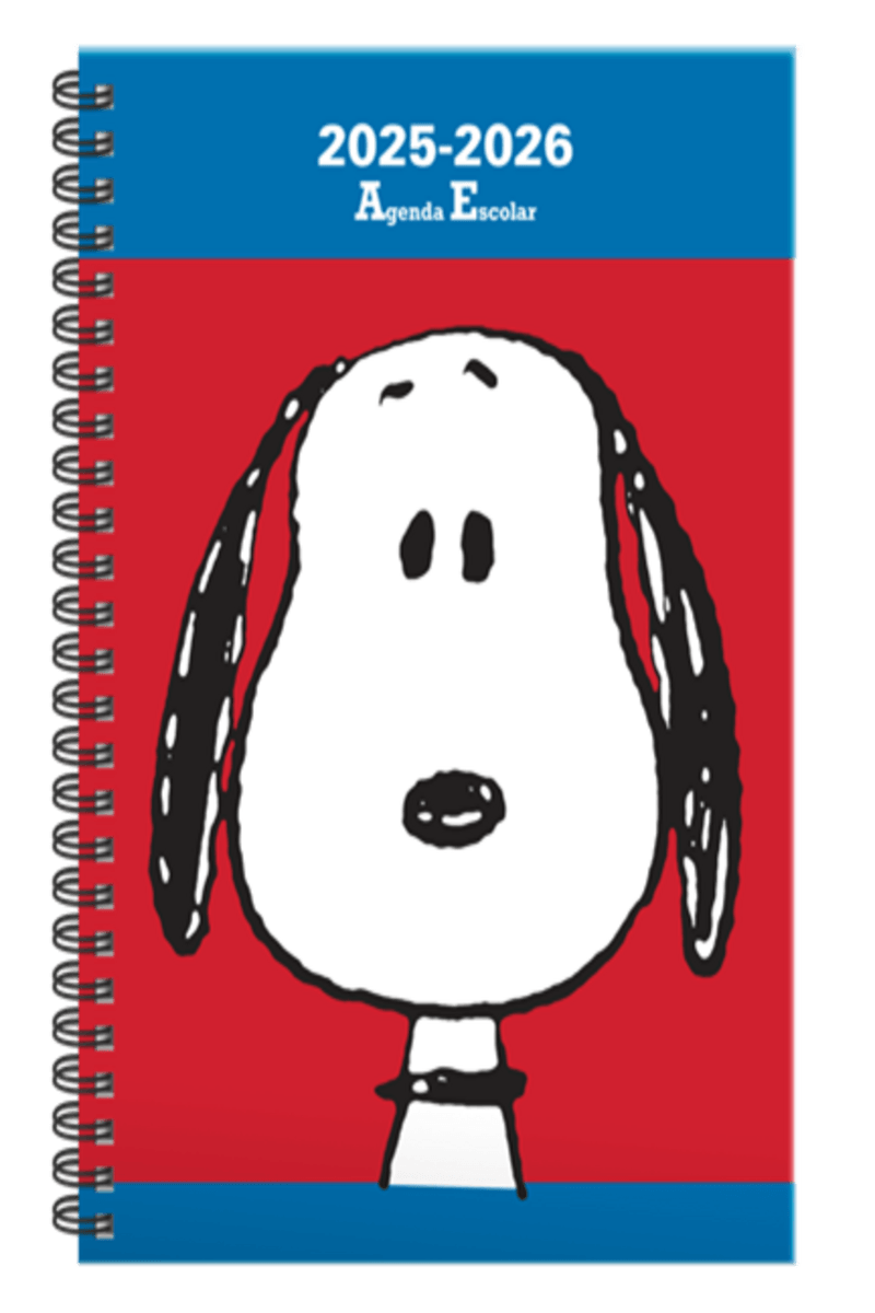 AGENDA ESCOLAR 2025 2026 SNOOPY ROJO - Librerías Gandhi