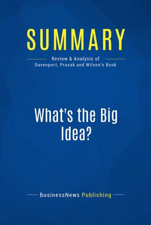 Summary: Whats the Big Idea? - Librerías Gandhi